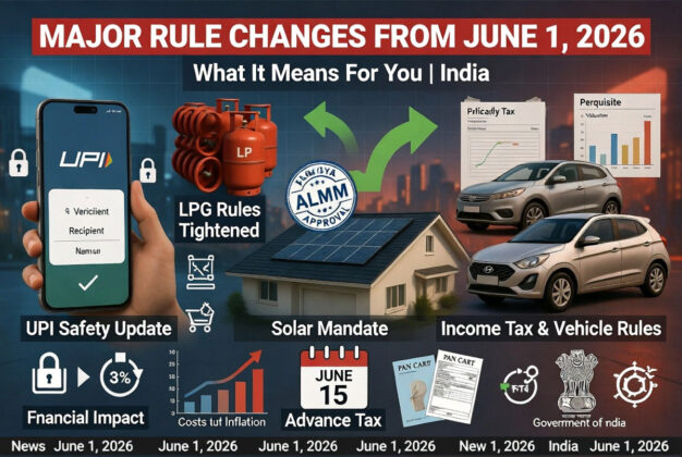 June Rule Changes 2026: 5 Major Changes In UPI, Tax, Car Prices, LPG ...